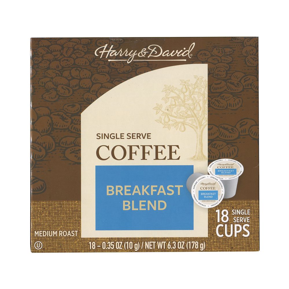 Harry & David Breakfast Blend Coffee 18 Count Single Serves