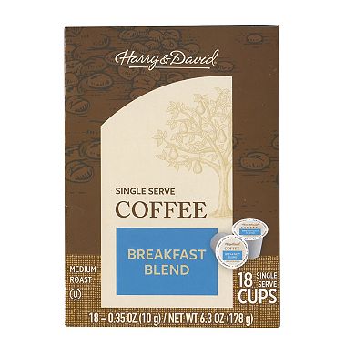 Harry & David Breakfast Blend Coffee 18 Count Single Serves