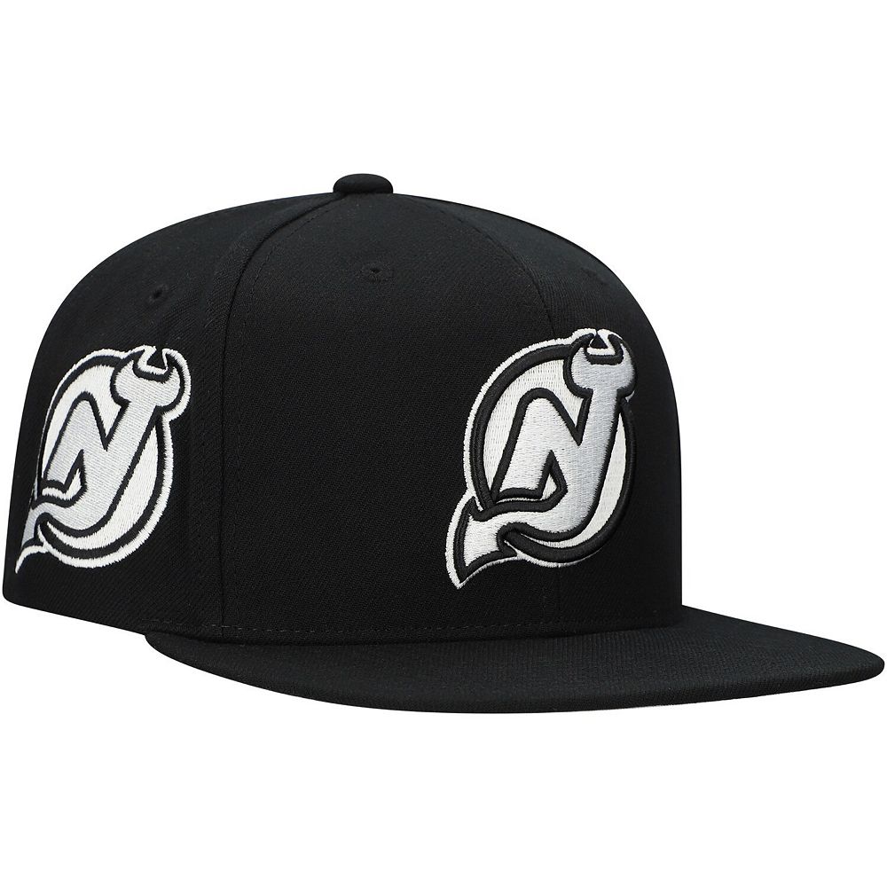 Men's Mitchell & Ness Black New Jersey Devils Team Snapback Hat