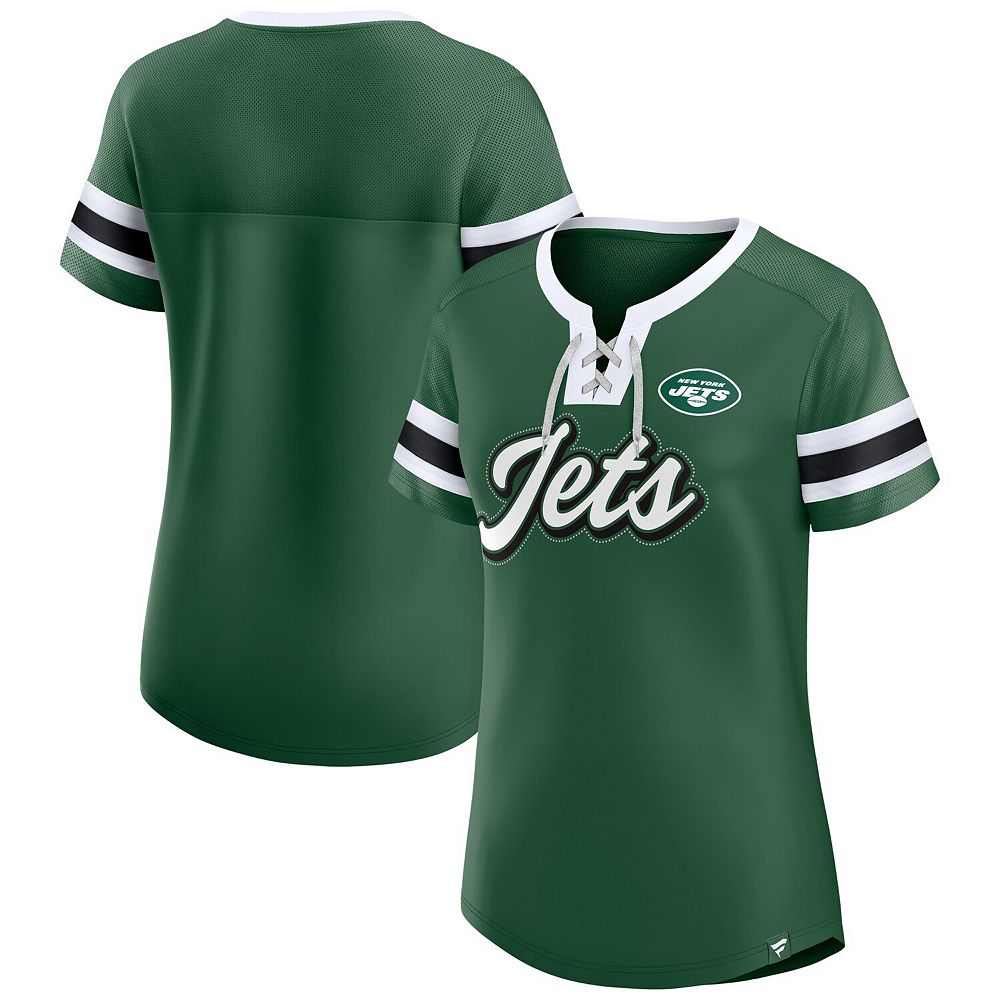 Women's Fanatics Green New York Jets True Catch Iconic Rhinestone Bling ...