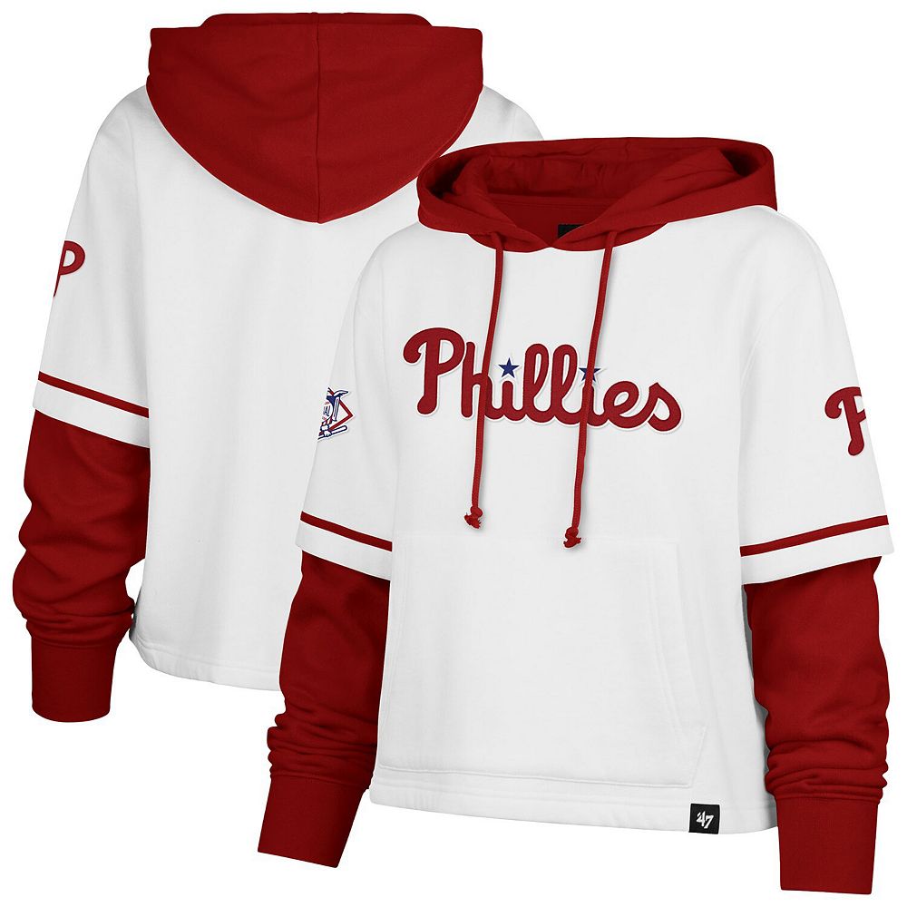Women's '47 White Philadelphia Phillies Trifecta Shortstop Cropped ...