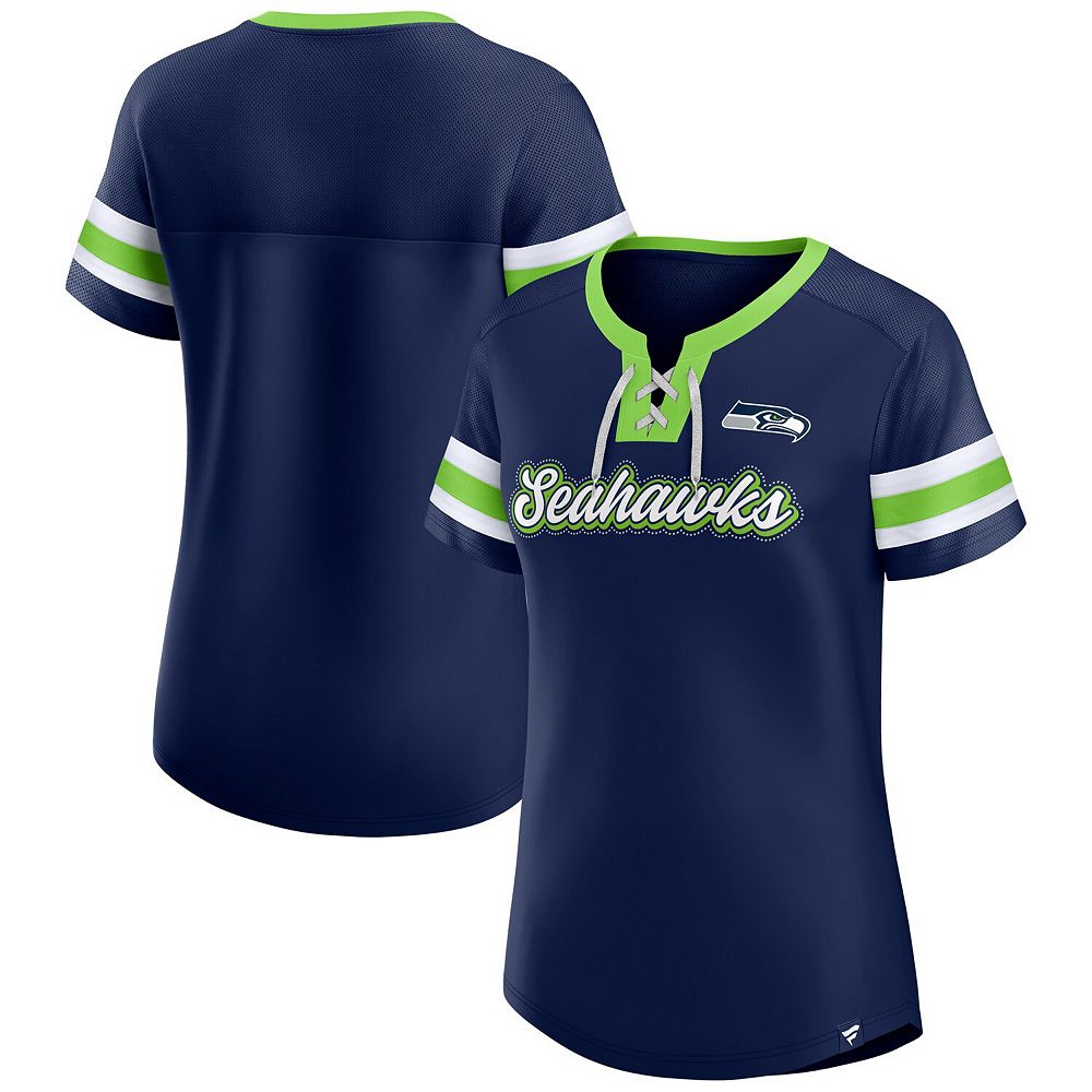 Women's Fanatics College Navy Seattle Seahawks True Catch Iconic ...