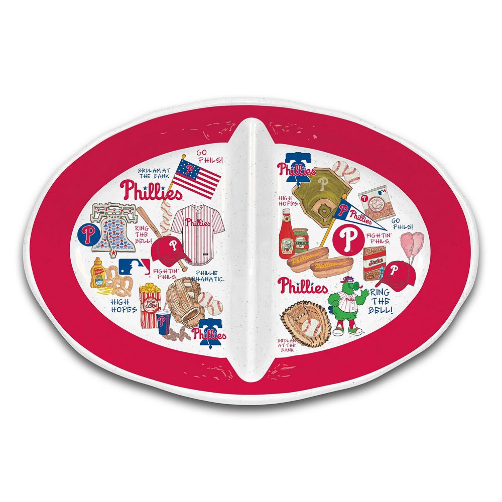 Philadelphia Phillies Heavyweight Melamine Two-Section Serving Dish