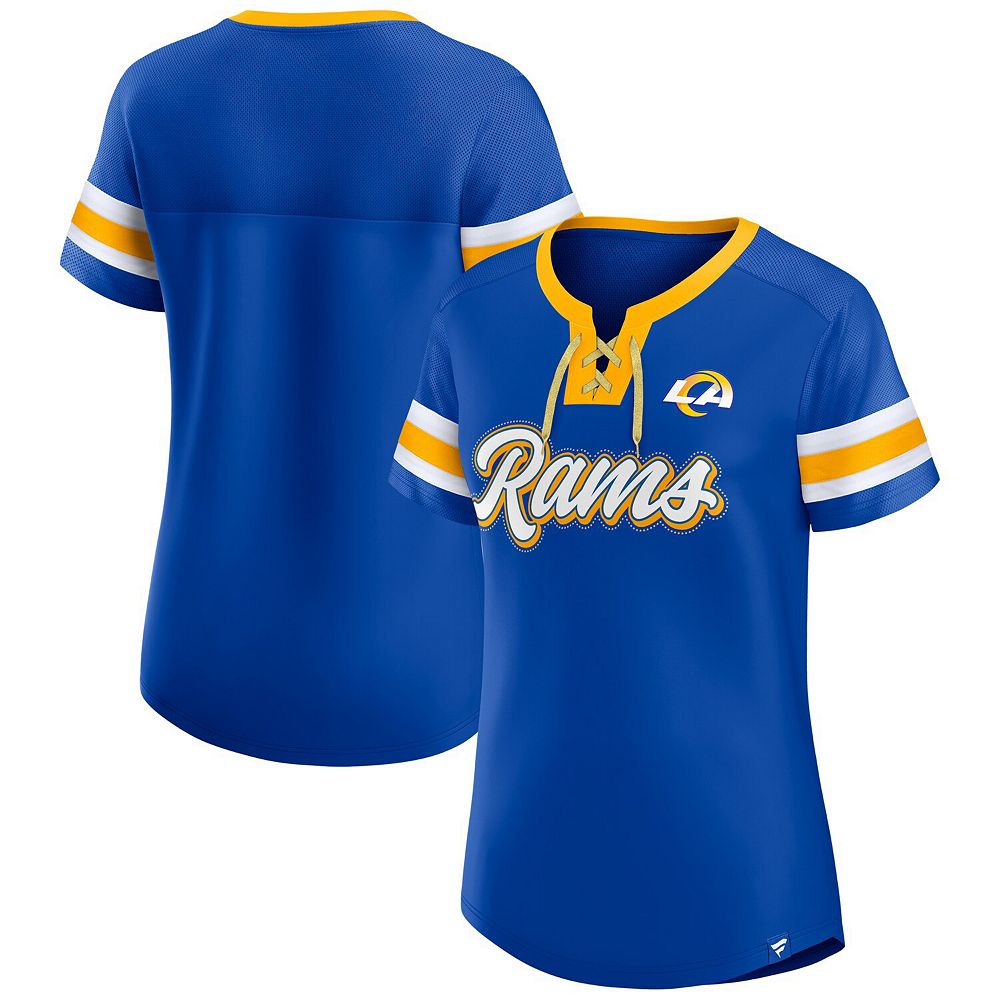 Women's Fanatics Royal Los Angeles Rams True Catch Iconic Rhinestone ...