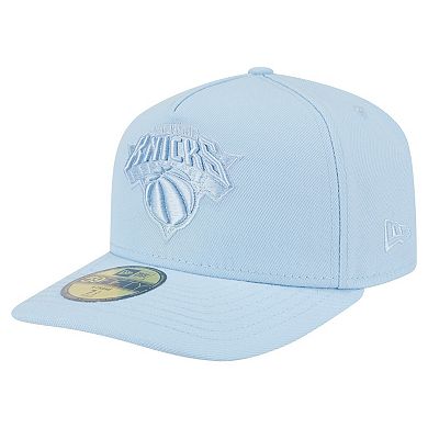 Men's New Era Light Blue New York Knicks Colorpack A-Frame Pinch Front ...
