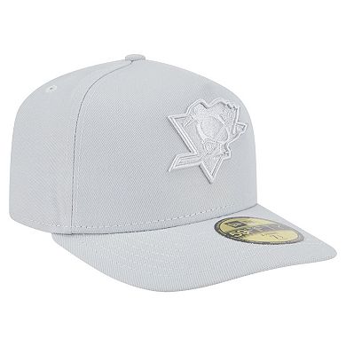 Men's New Era Gray Pittsburgh Penguins Color Pack A-Frame 59FIFTY ...