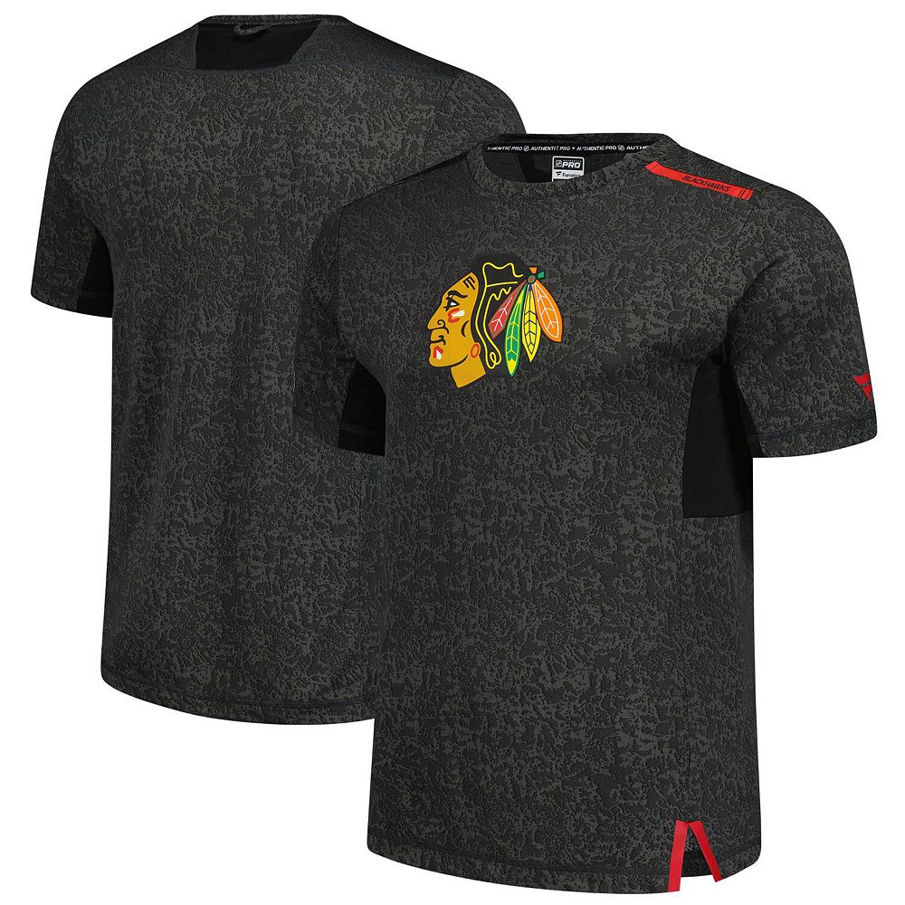 Men's Fanatics Black Chicago Blackhawks Authentic Pro Performance T-Shirt