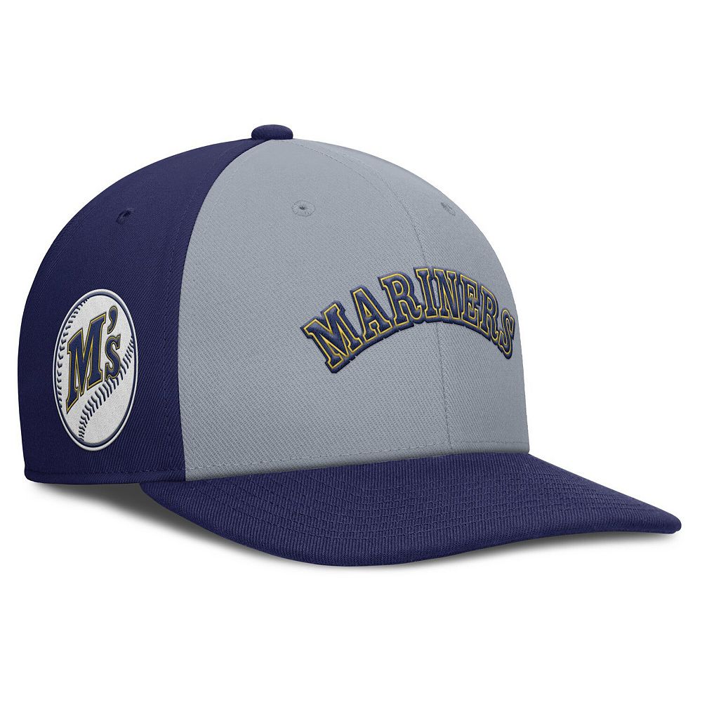 Men's Nike Gray/Navy Seattle Mariners Pro Performance Snapback Hat