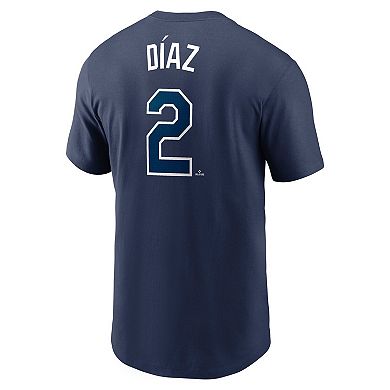 Men's Nike Yandy Diaz Navy Tampa Bay Rays Fuse Name & Number T-Shirt