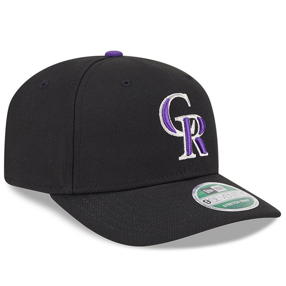 Men's New Era Black Colorado Rockies Player Replica 9SEVENTY Adjustable Hat