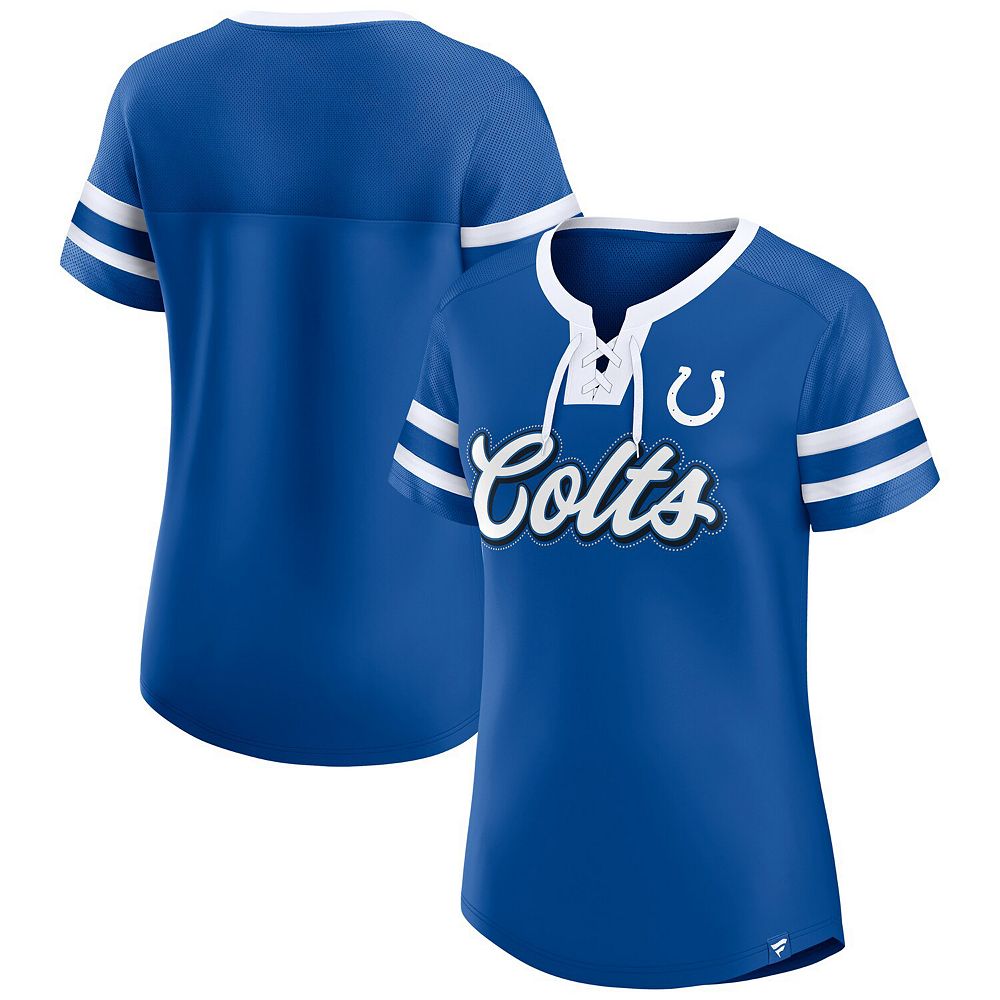 Women's Fanatics Royal Indianapolis Colts True Catch Iconic Rhinestone ...