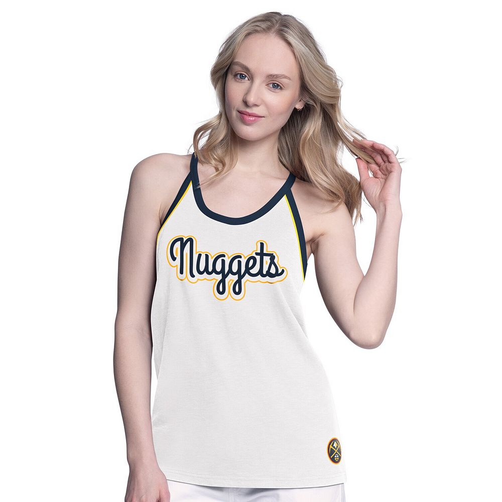 Women's G-III 4Her by Carl Banks White Denver Nuggets Curveball ...