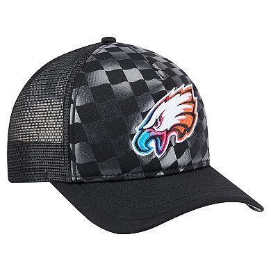 Men's New Era Black Philadelphia Eagles Gradient 9FORTY Adjustable Hat