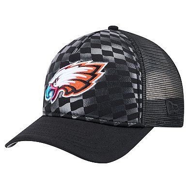 Men's New Era Black Philadelphia Eagles Gradient 9FORTY Adjustable Hat
