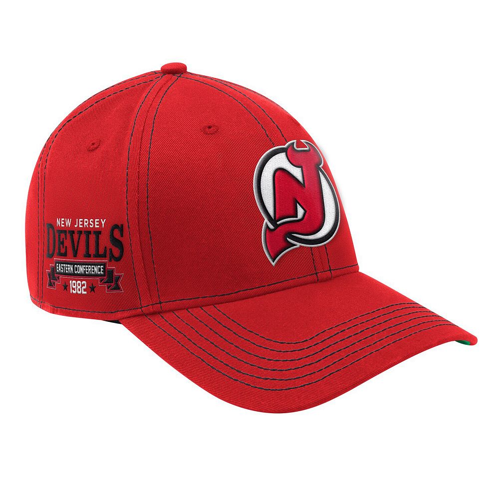 Men's Starter Red New Jersey Devils Sphere II Curved Starfit Adjustable Hat