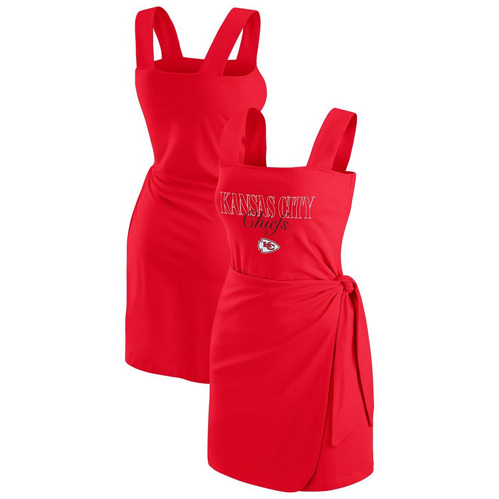 Women's WEAR by Erin Andrews Red Kansas City Chiefs Wrap Dress