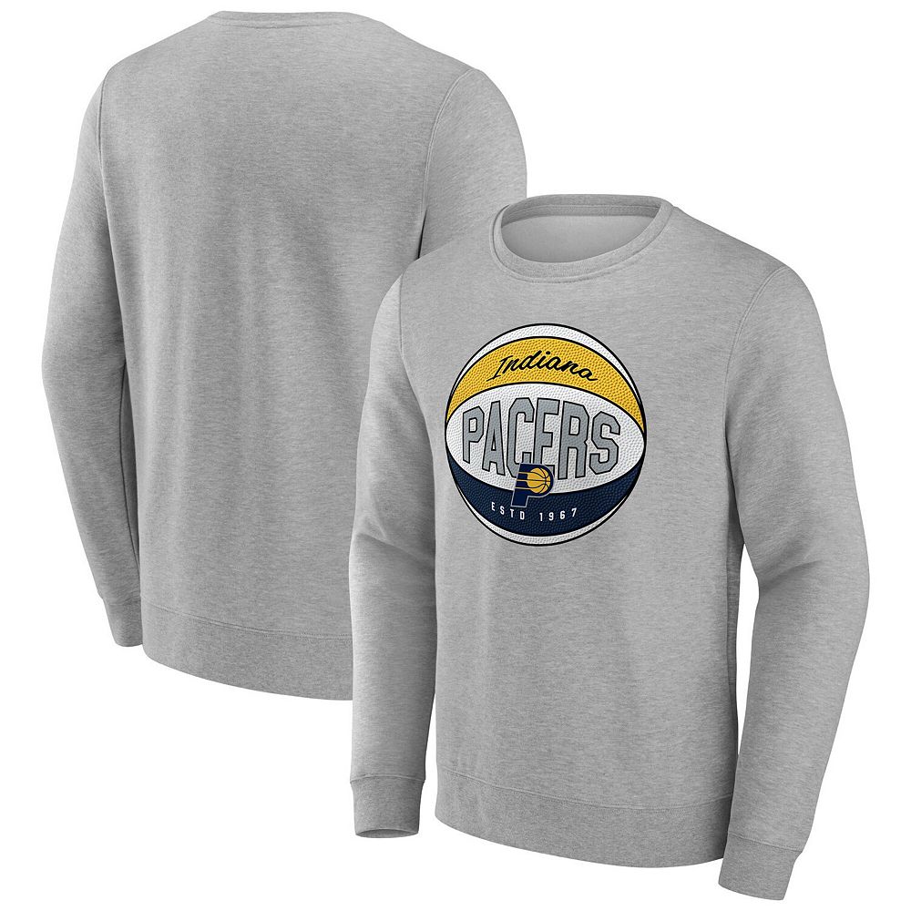 Men's Fanatics Gray Indiana Pacers True Classics Hard Color Fleece ...