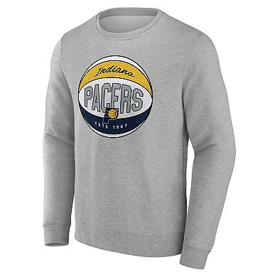 Men's Fanatics Gray Indiana Pacers True Classics Hard Color Fleece ...