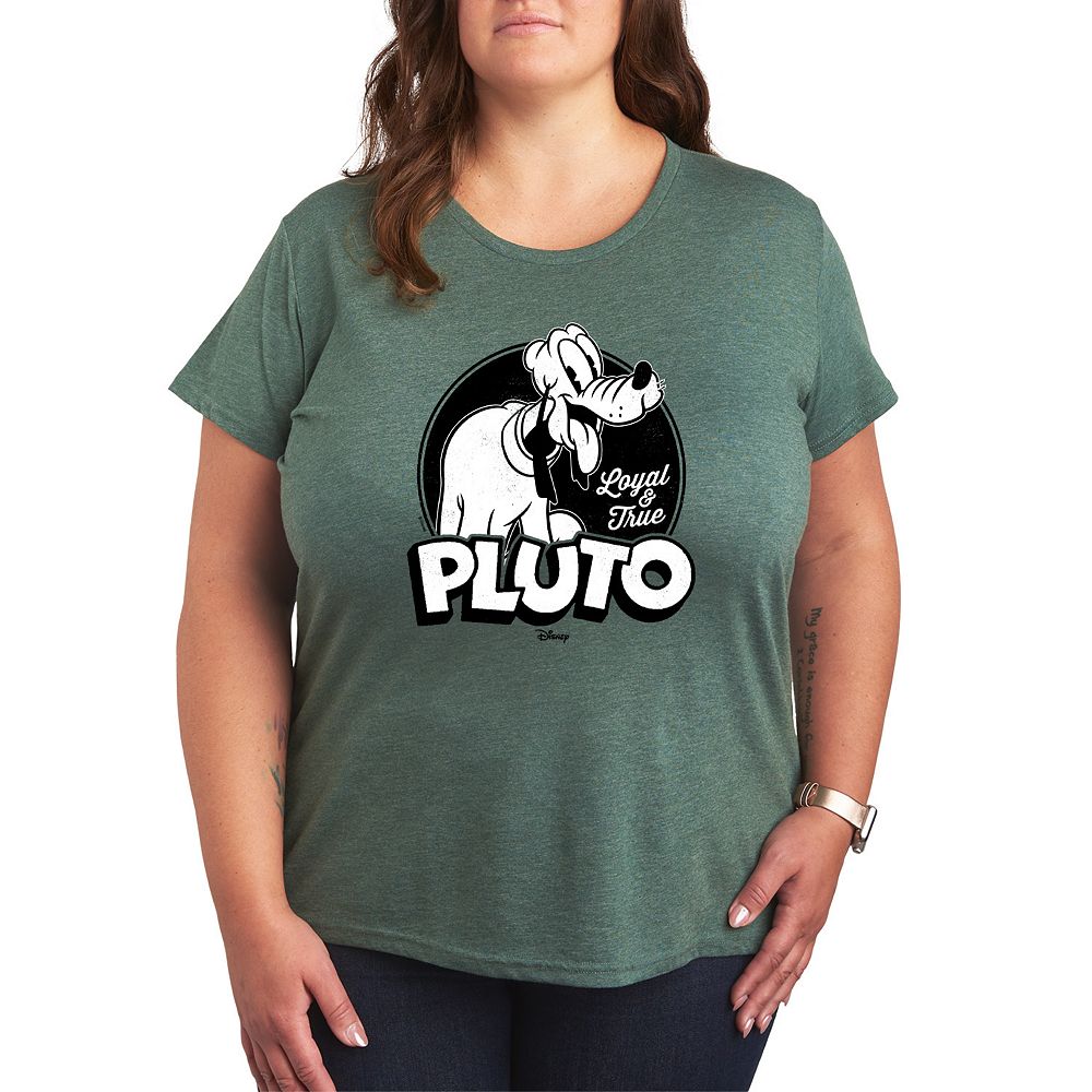 Disney's Pluto Plus Size Loyal & True Graphic Tee