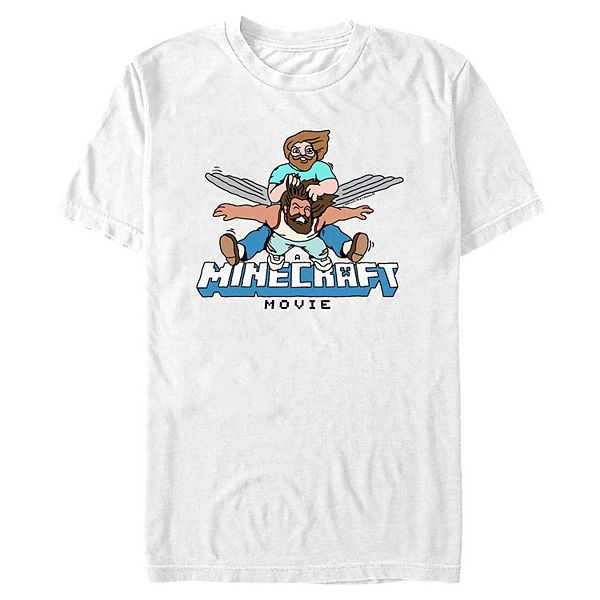 Big & Tall Minecraft Movie Heroes Flying Graphic Tee