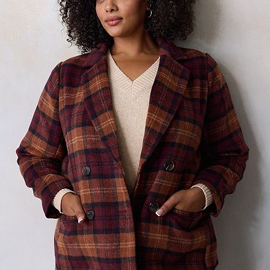 Plus Size LC Lauren Conrad Double Breasted Blazer