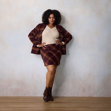 Plus Size LC Lauren Conrad Double Breasted Blazer