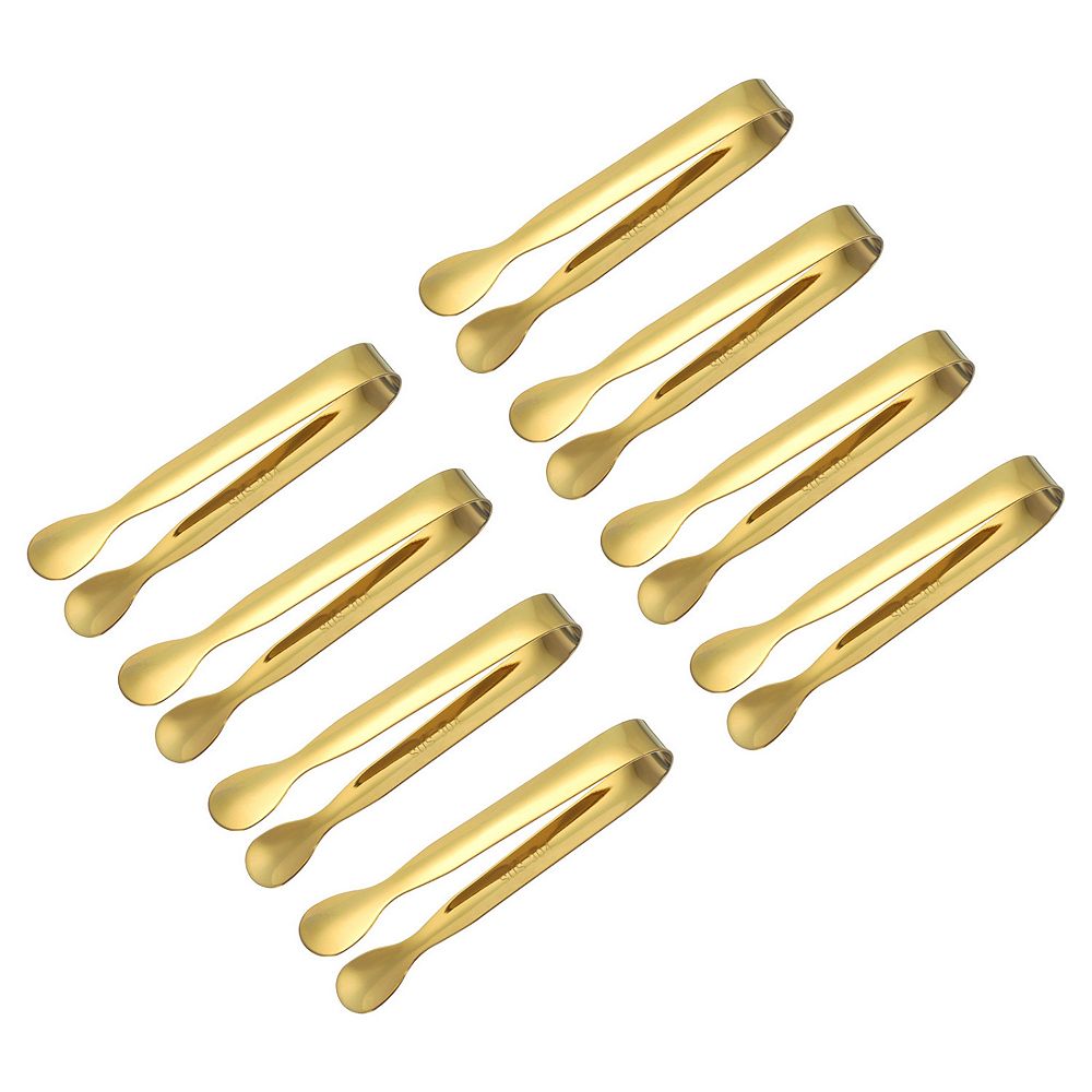 Serving Tongs, 8pcs 4.3Inch Stainless Steel Ice Tongs, Tiny Tongs for ...