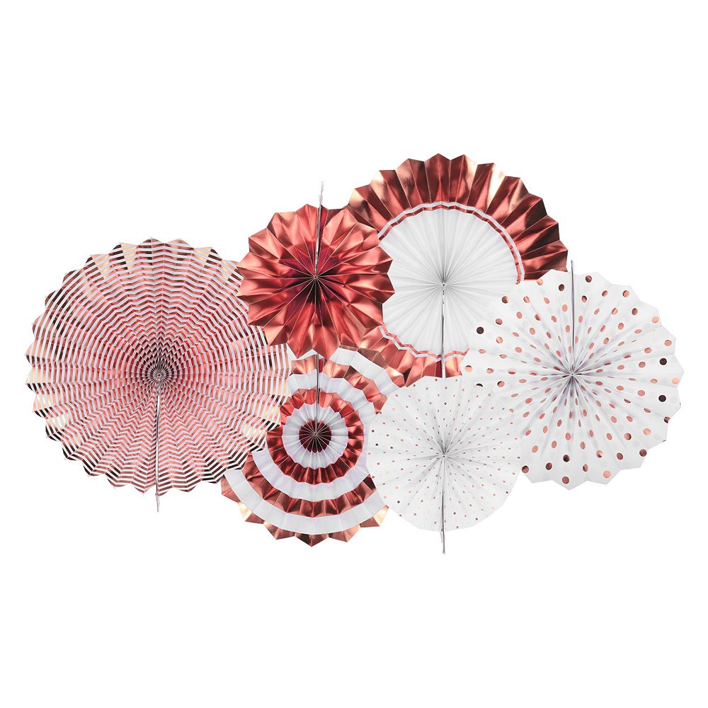 Hanging Paper Fans Set Round Pattern Paper Garlands Decoration for ...