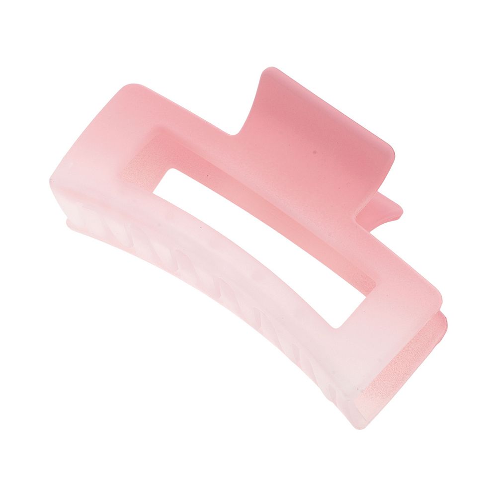 Rectangle Frosted Hair Clips for Daily Gradient Pink 1 Pc
