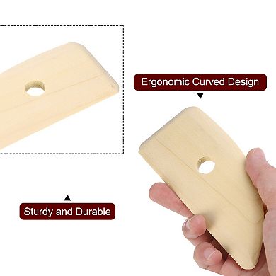 2pcs Pottery Ribs 12cm x 5.3cm Wooden Clay Ceramic Sculpting Tools for Removing Finger Marks