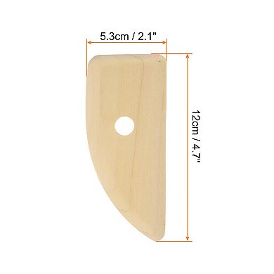 2pcs Pottery Ribs 12cm x 5.3cm Wooden Clay Ceramic Sculpting Tools for ...