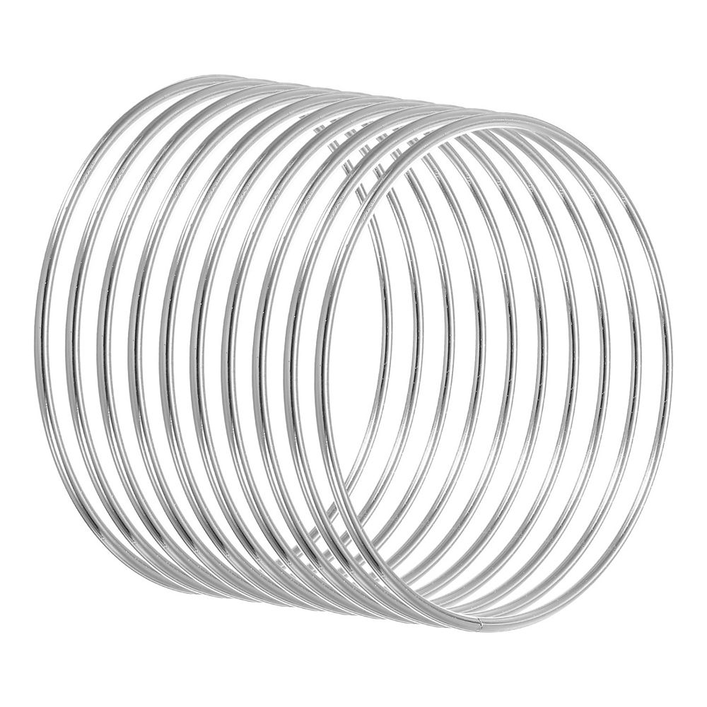 4" Dream Catcher Rings, 10 Pcs Metal Macrame Wreath Floral Round Ring ...