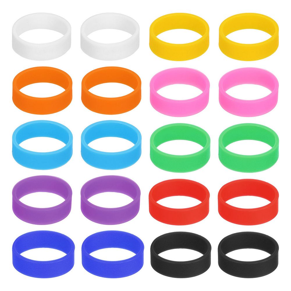 Silicone Rubber Bands, 20x7mm Rubber Bands Rings Cable Ties Strong ...