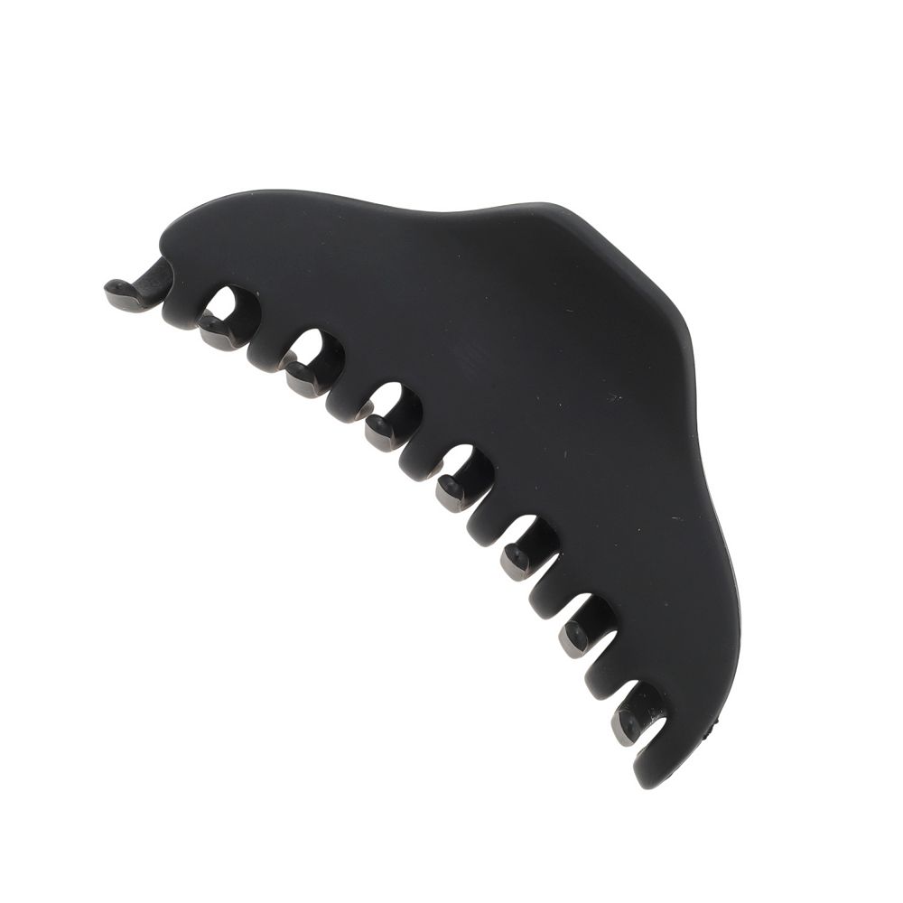Frosted Crescent Hair Clips for Home Black 1 Pc