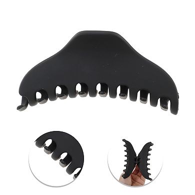 Frosted Crescent Hair Clips for Home Black 1 Pc