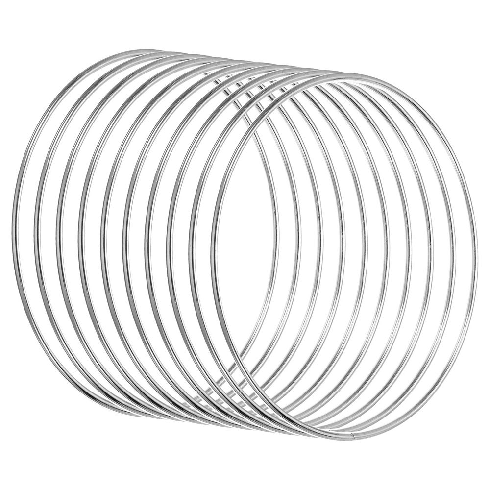 6" Dream Catcher Rings, 10 Pcs Metal Macrame Wreath Floral Round Ring ...