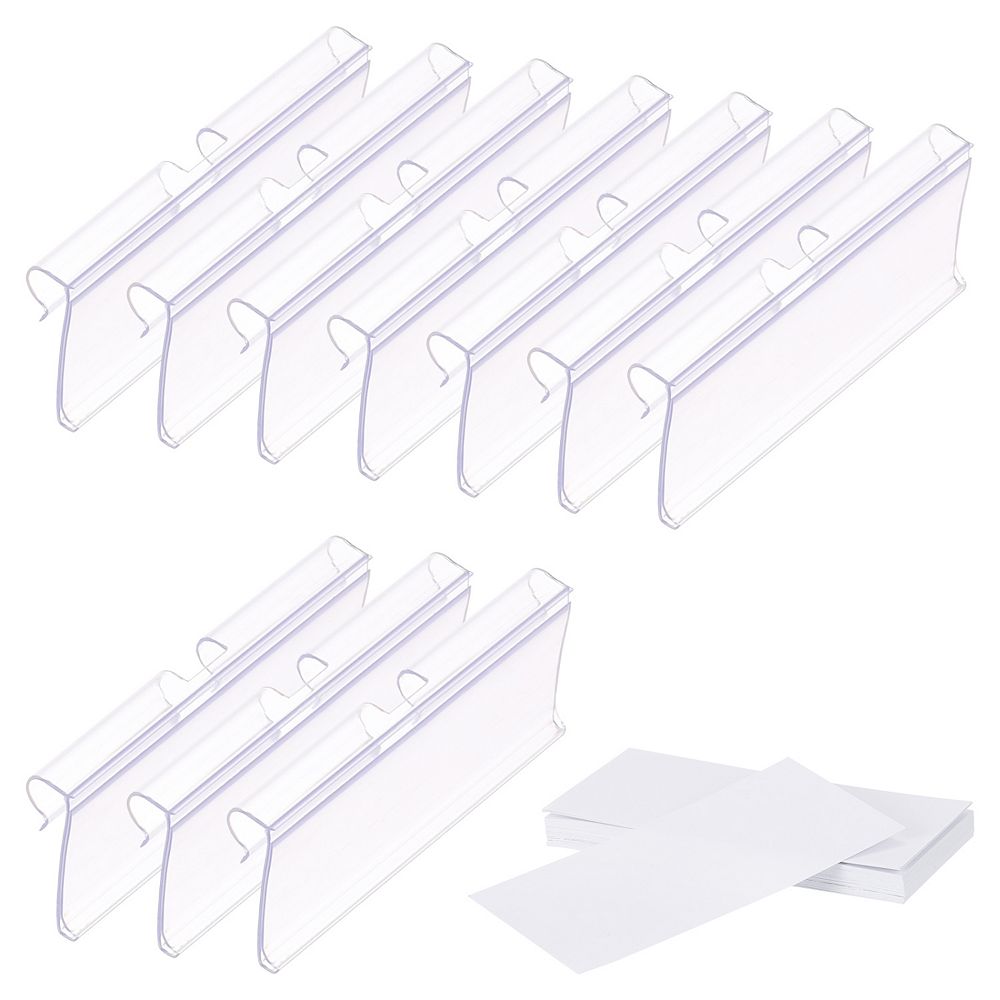 50 Pcs Wire Shelf Label Holder, Plastic Storage Bins Clip Merchandise ...