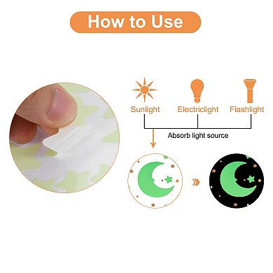 Glow in the Dark Dot Stickers, Glow Dot Wall Decals, Glowing Dot Decal ...