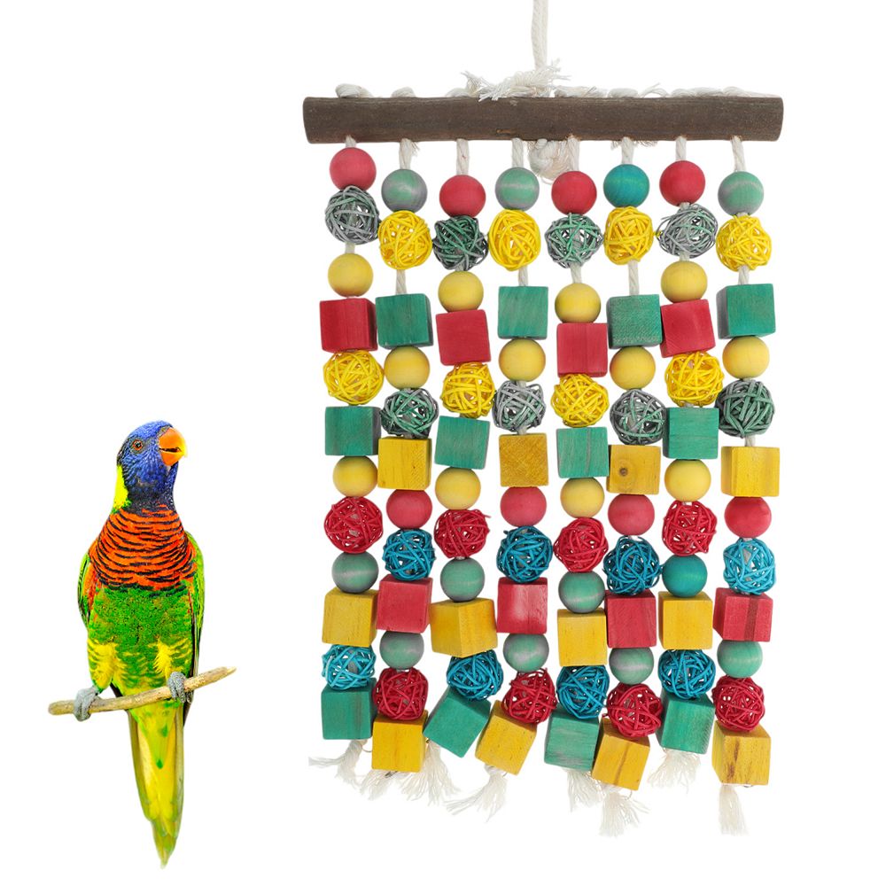Large Bird Parrot Toy, Bird Chewing Toy Wooden Blocks, Bird Toys, Bird ...