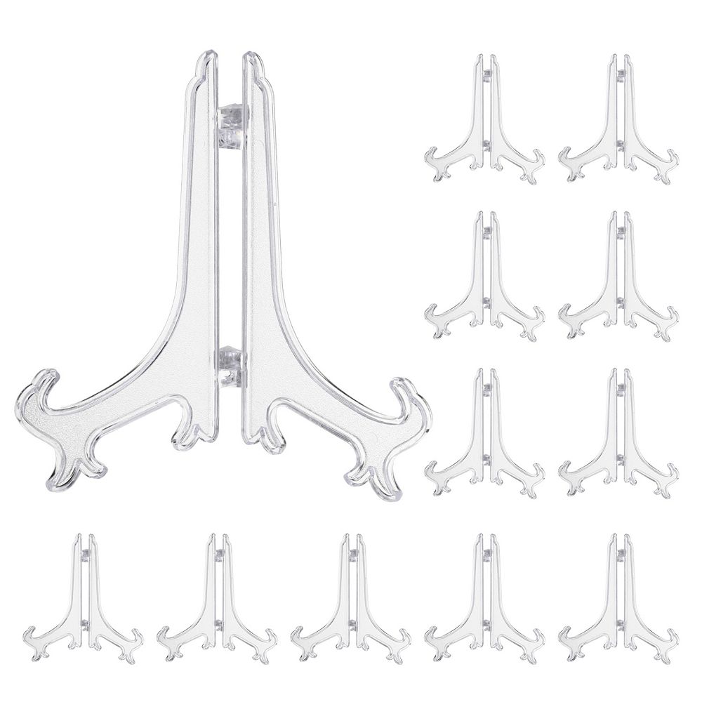 12Pcs 6 Inch Transparent Acrylic Easel Display Stands, Baseball Card ...