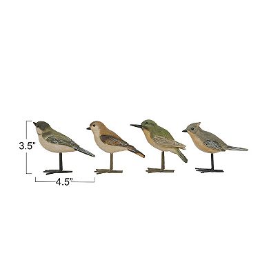 Storied Home Resin Birds Table Decor 4-pc. Set