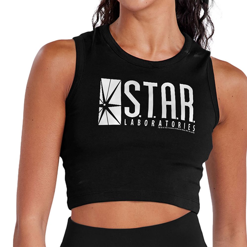 Juniors' DC Comics The Flash S.T.A.R. Labs Official Cropped Graphic Tank