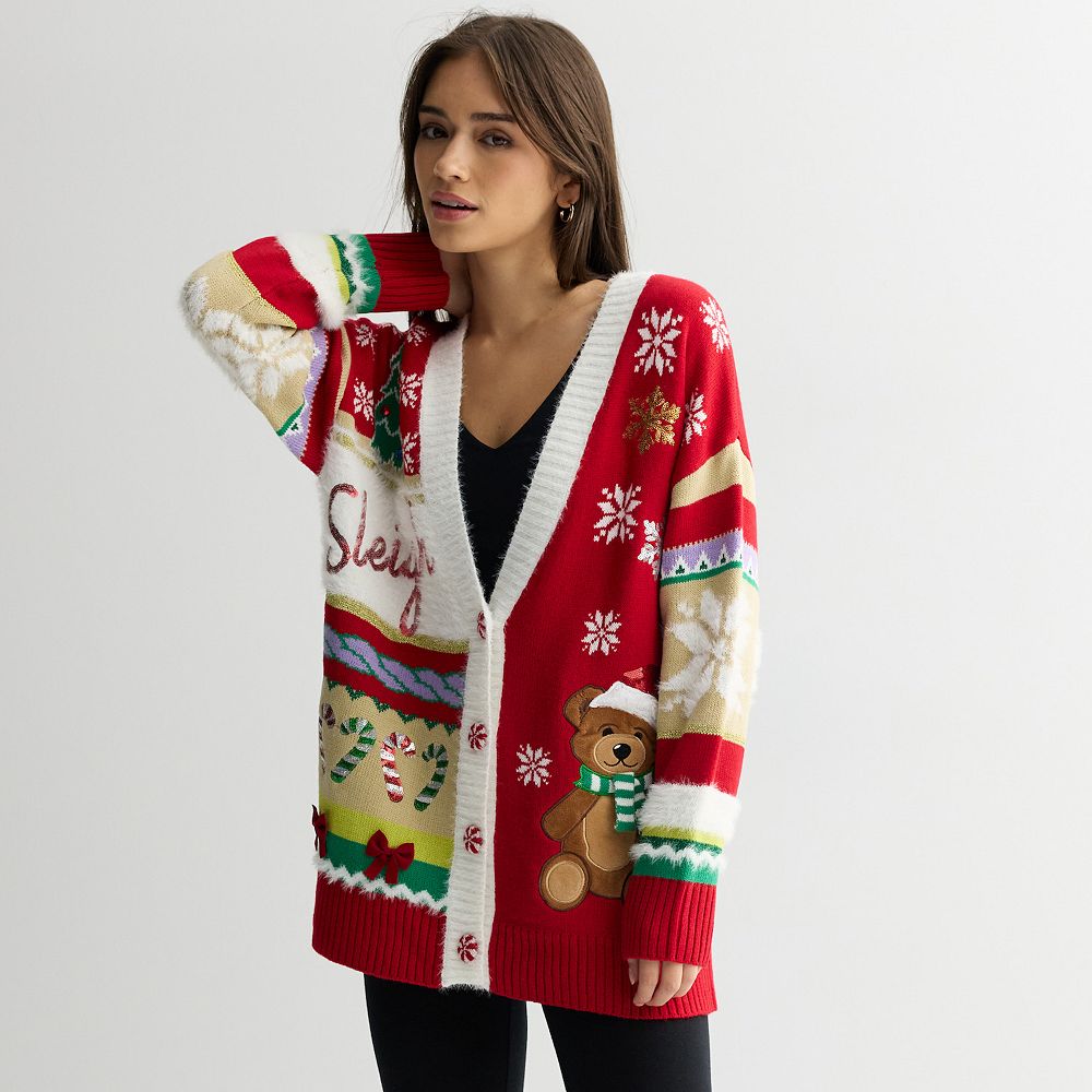 Women's Jollidays Long Sleeve Holiday Cardigan