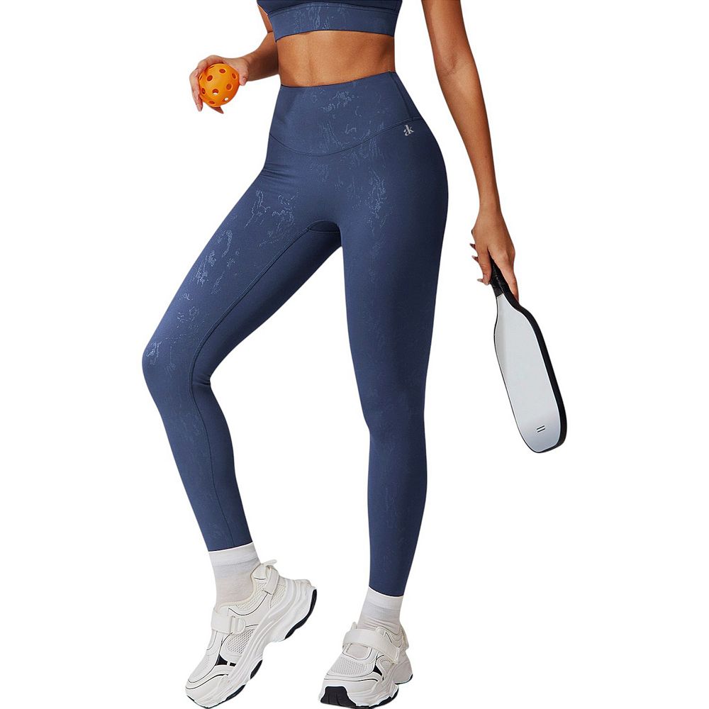 Women's High Waist Seamless Leggings with Subtle Textured Pattern