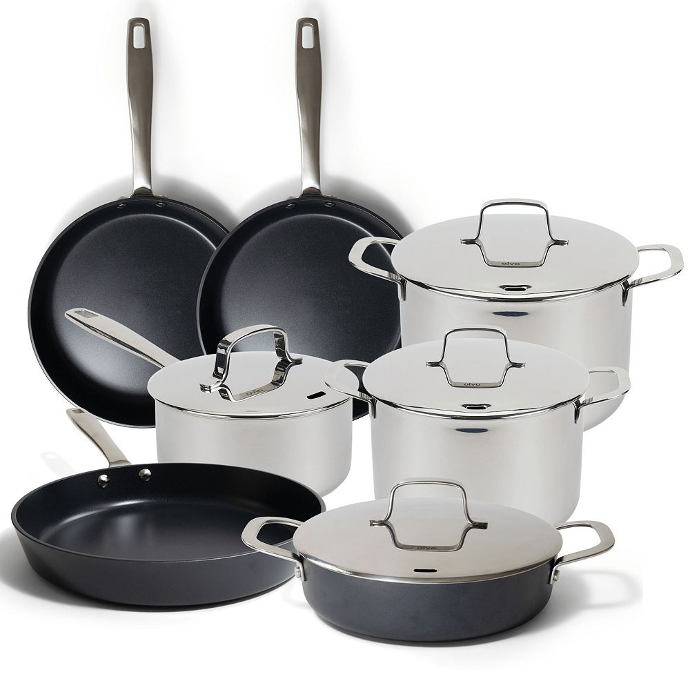 Alva Maestro 11‑Piece Ceramic Nonstick Cookware Set Non‑Toxic, Oven ...