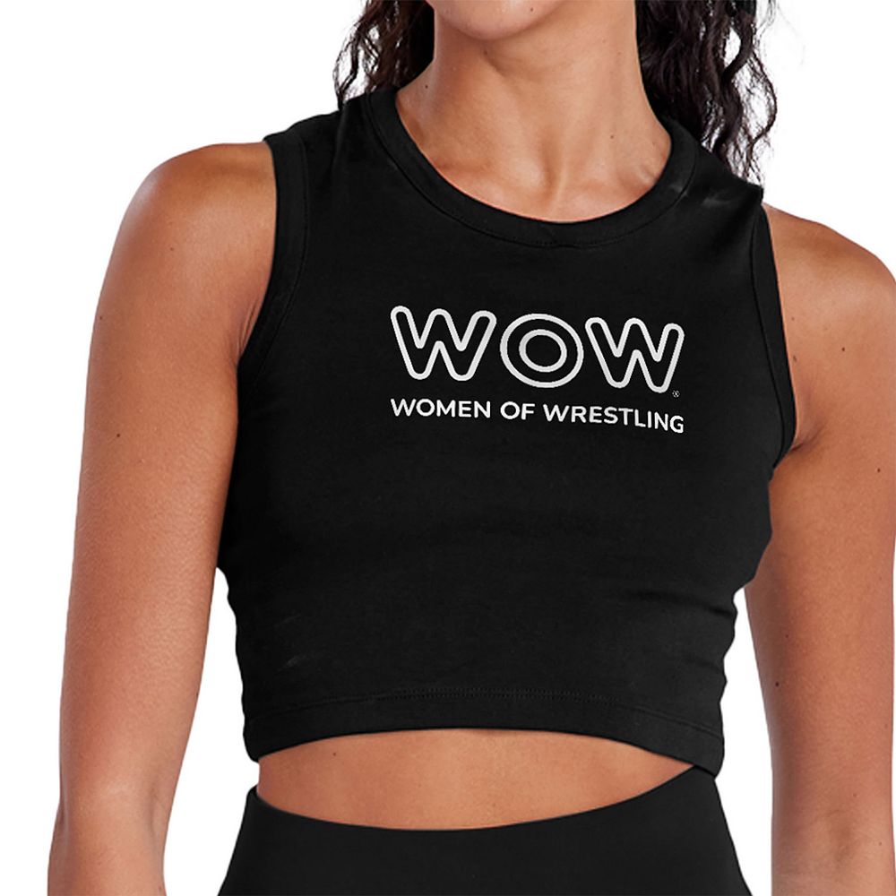 Juniors' Women of Wrestling Official Logo Cropped Tank