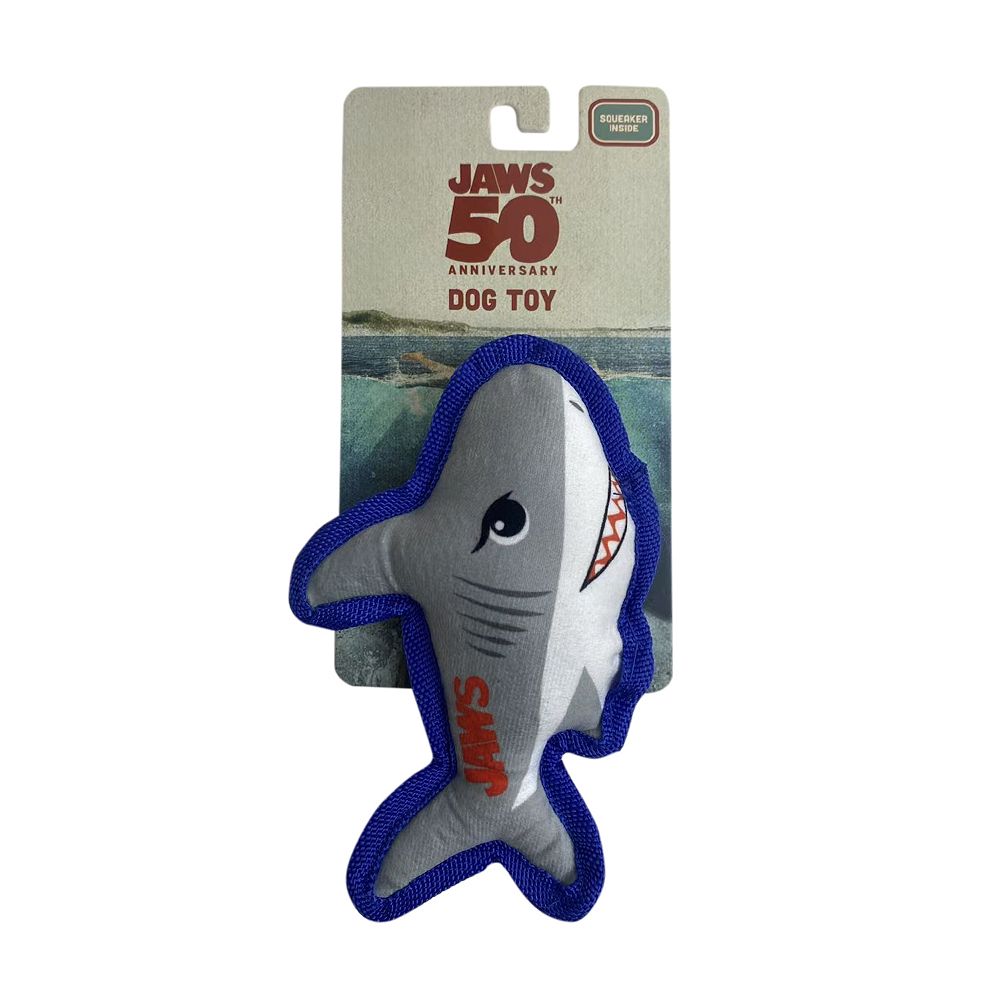 Jaws Squeaky Shark Plush Dog Toy