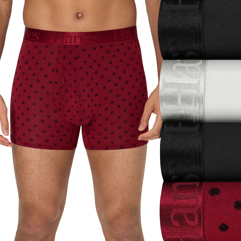 Men's Hanes® 3+1 Bonus Pack Originals SuperSoft Ultimate Short Leg ...