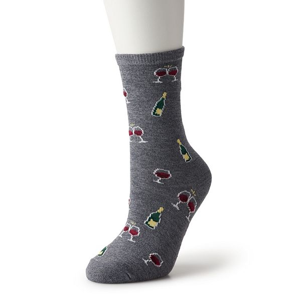 Women's Novelty Wine Glass & Bottle Socks