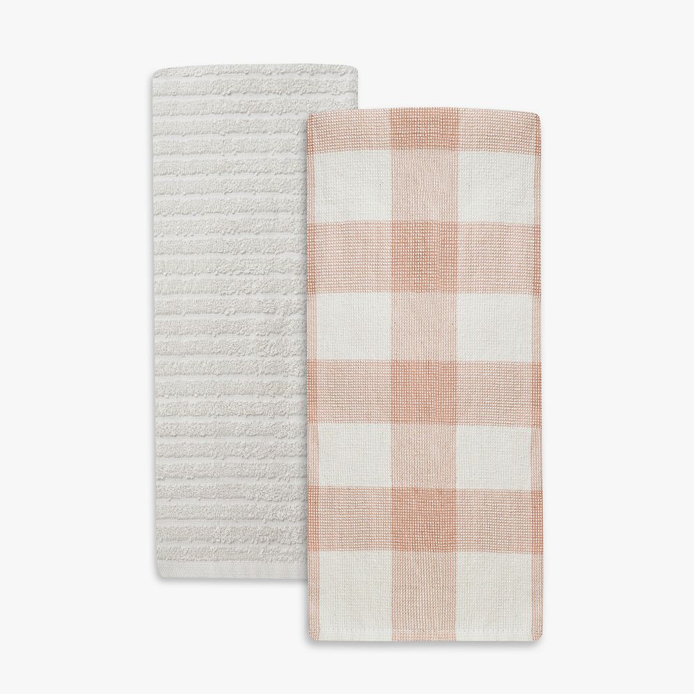Mingle & Co. Dual-Purpose Gingham Towel 2-Pack